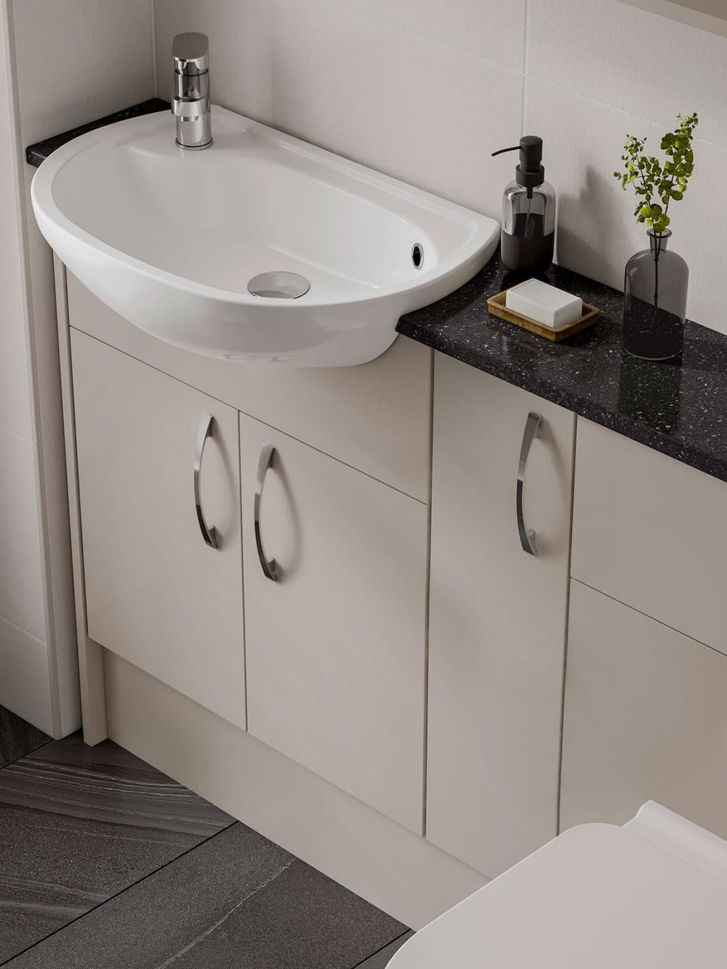 Esprit Cashmere Matt with Vitra S50 | Fitted Kitchen - Avanti West Midlands